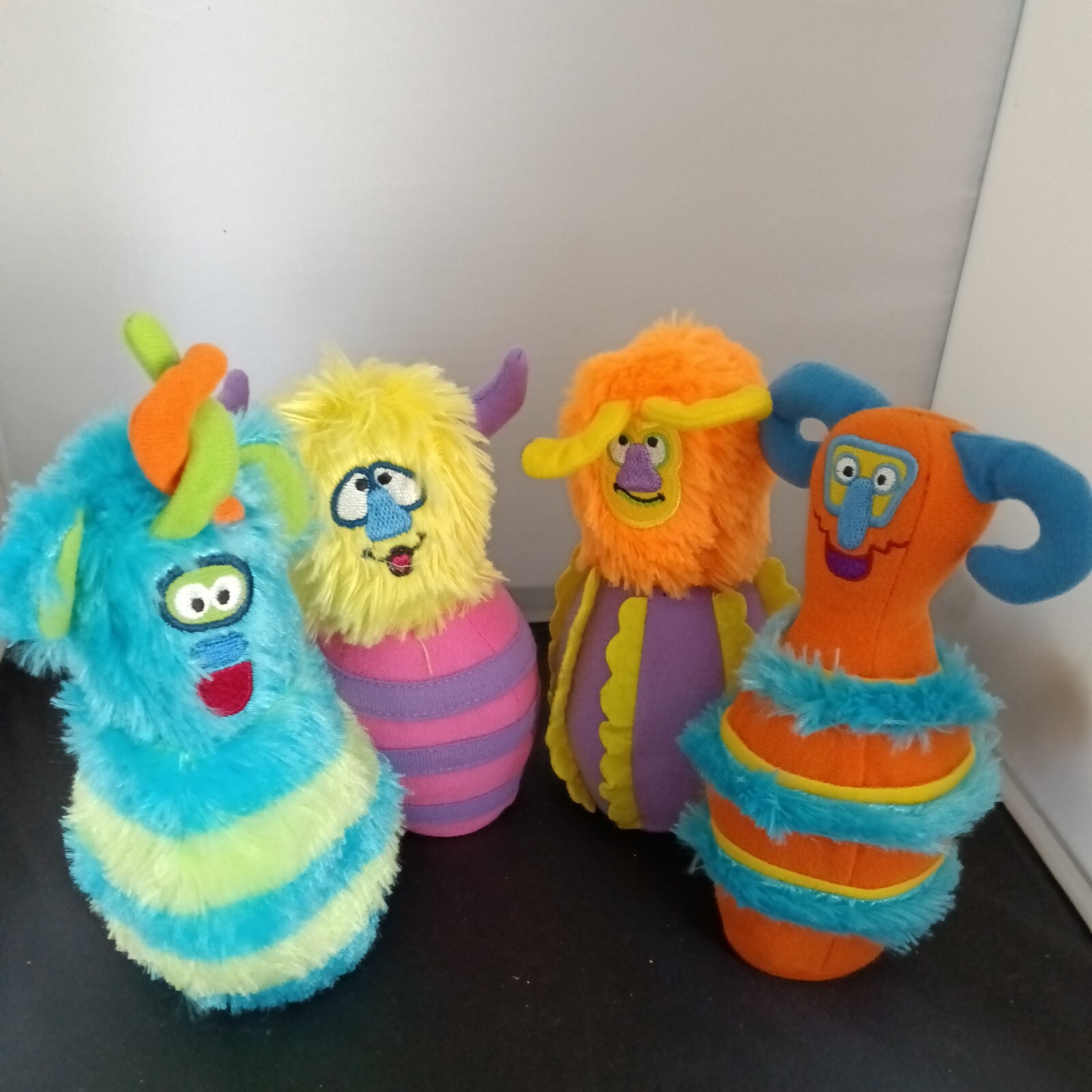 4 Melissa & Doug Monster Bowling Game Soft Plush Pins REPLACEMENT PARTS ...