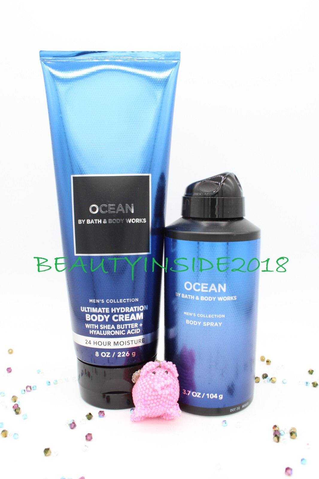 Bath and Body Works OCEAN Men's Body Cream & Spray Full Size 2 PC Set ...