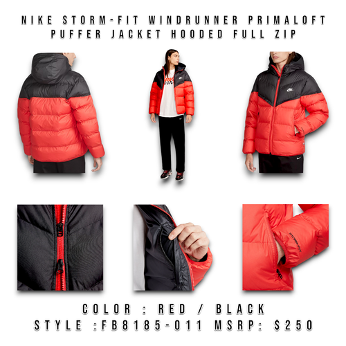 Nike Windrunner PrimaLoft Puffer Jacket Men’s Full Zip Hooded FB8185-011 2XL _A3 196609962006| eBay