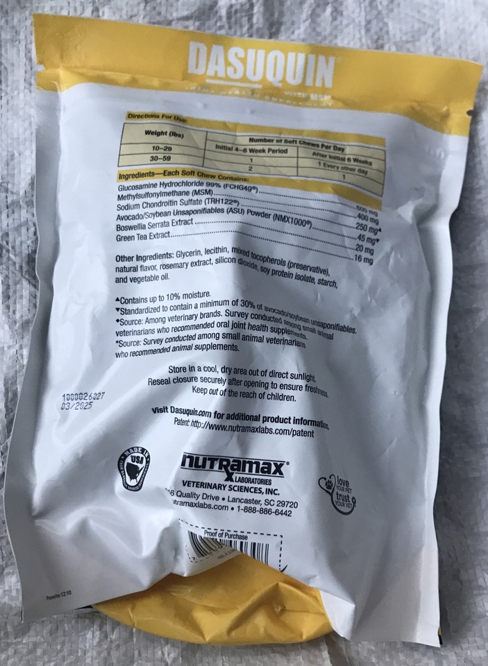 Dasuquin MSM Joint Health For Small Medium Dogs Under 60 lbs-84 Soft ...