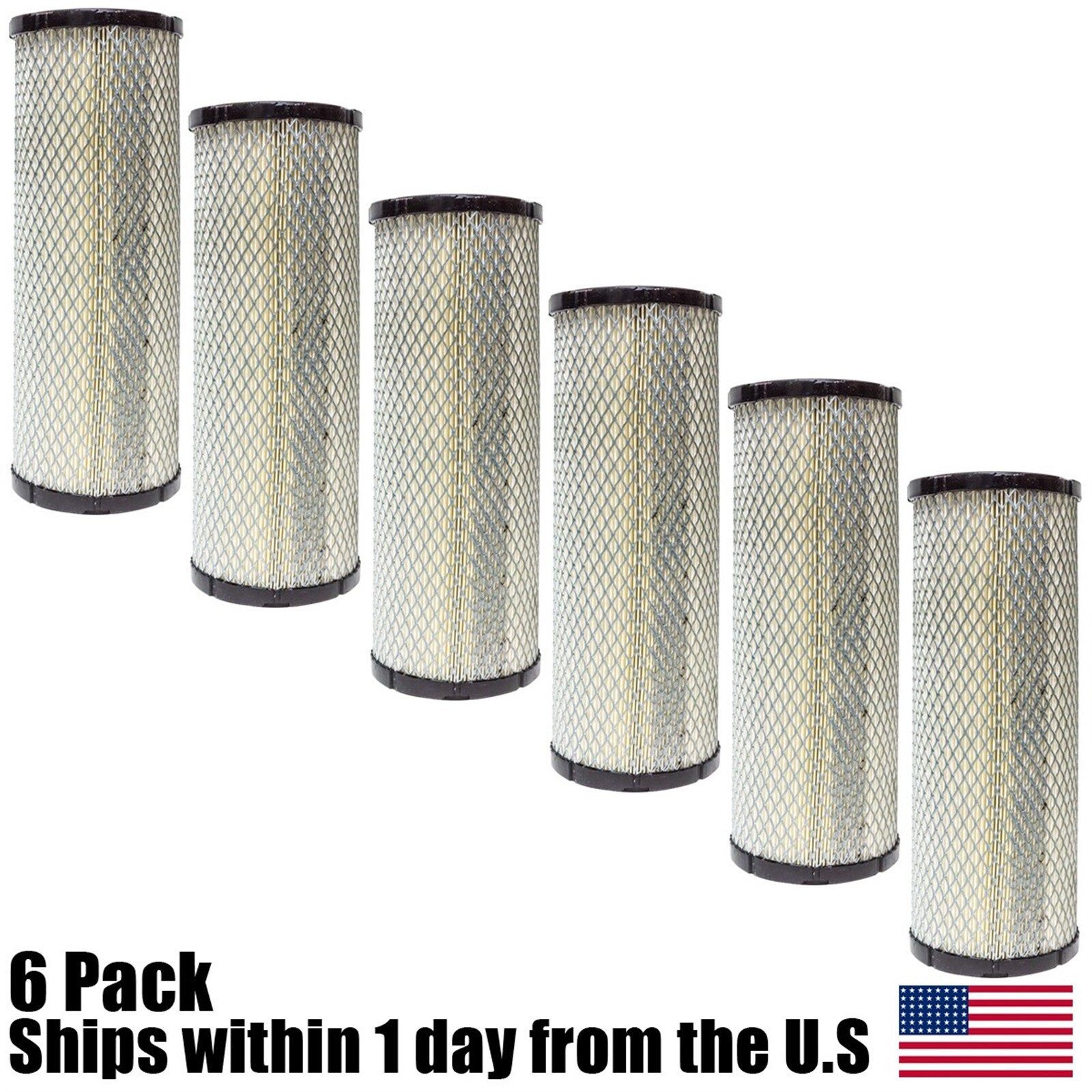 6PK Air Filter for John Deere AP3330 Kubota 3F750-11220 Toro 108-3814 ...