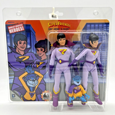 DC Super Friends WONDER TWINS Zan Jayna & Gleek 8" Retro Action Figure ...