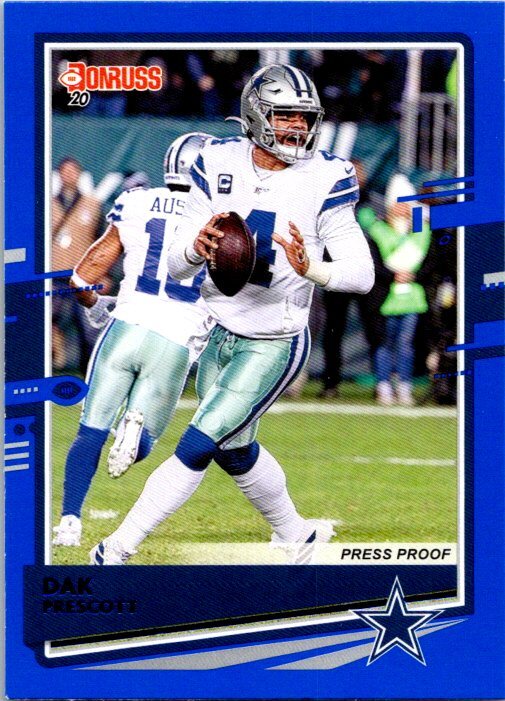 2020 Donruss Press Proof Blue Dak Prescott #78 Dallas Cowboys SP | eBay