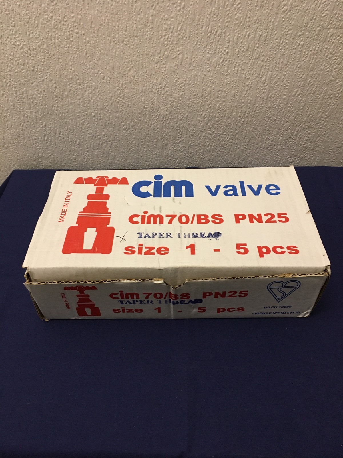 Cim 70/BS PN25 1" Brass Gate Valve Taper Thread BS EN 12288 Made In ...