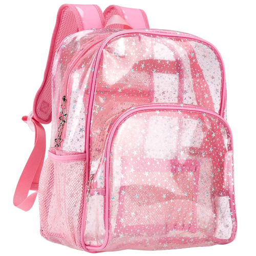 Glitter Pink Clear Backpack - Kawaii Cute School Supplies for Girls ...