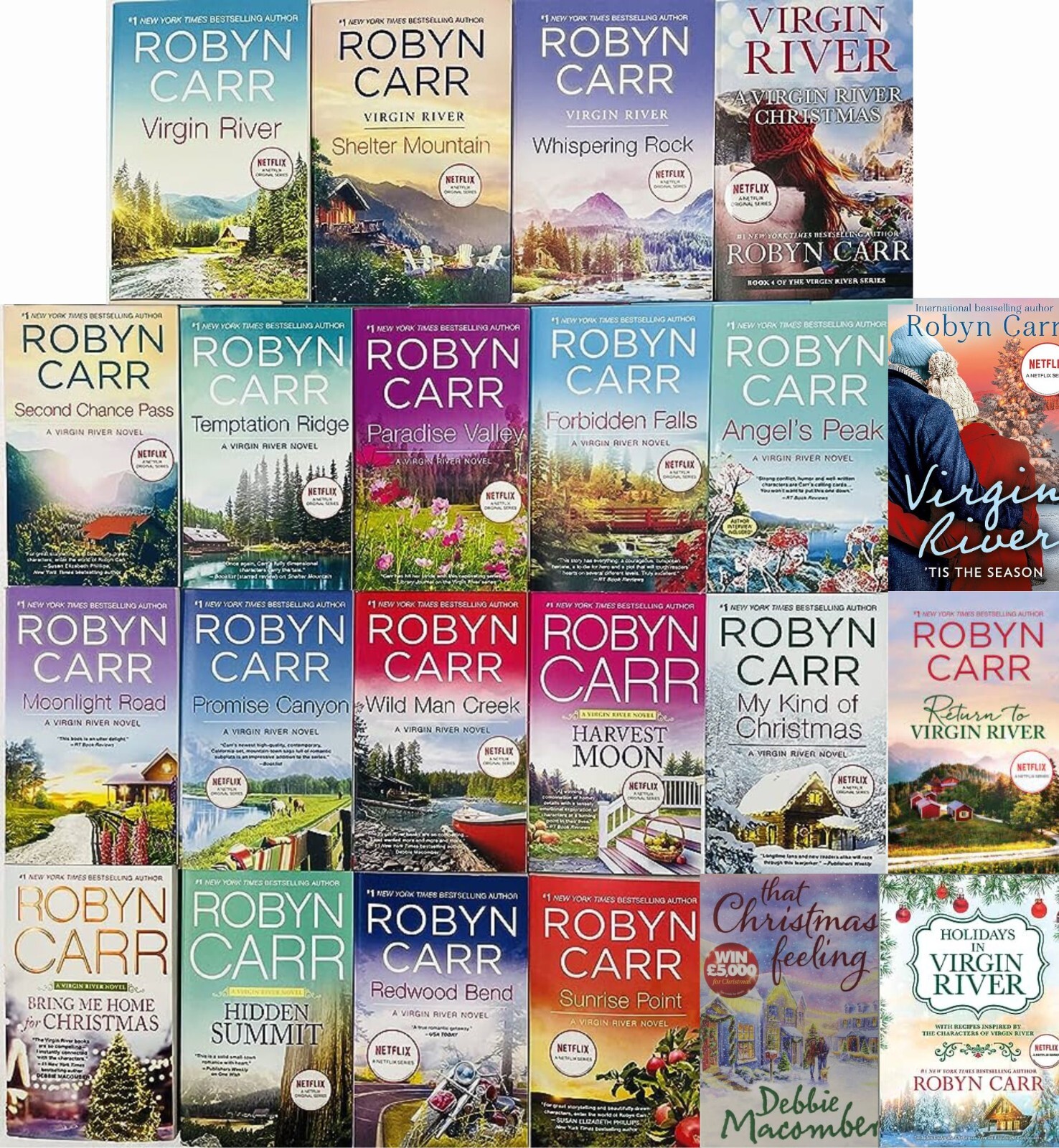 Complete Set Series Lot of 22 Virgin River Romance books by Robyn Carr ...