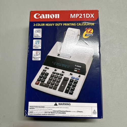 Canon MP21DX 12-Digit Ribbon Printing Calculator Black/Red Print 3.5 ...