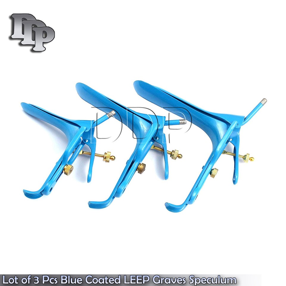 2 Sets Of 3 Pcs Blue Coated LEEP Graves Speculum Small,Medium,large ...