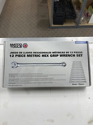 MATCO TOOLS 12 PIECE METRIC HEX GRIP WRENCH SET (SMEWXLM12) 8MM-19MM | eBay