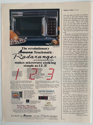 Amana Radarange Microwave Oven Vintage 1976 Print Ad | eBay