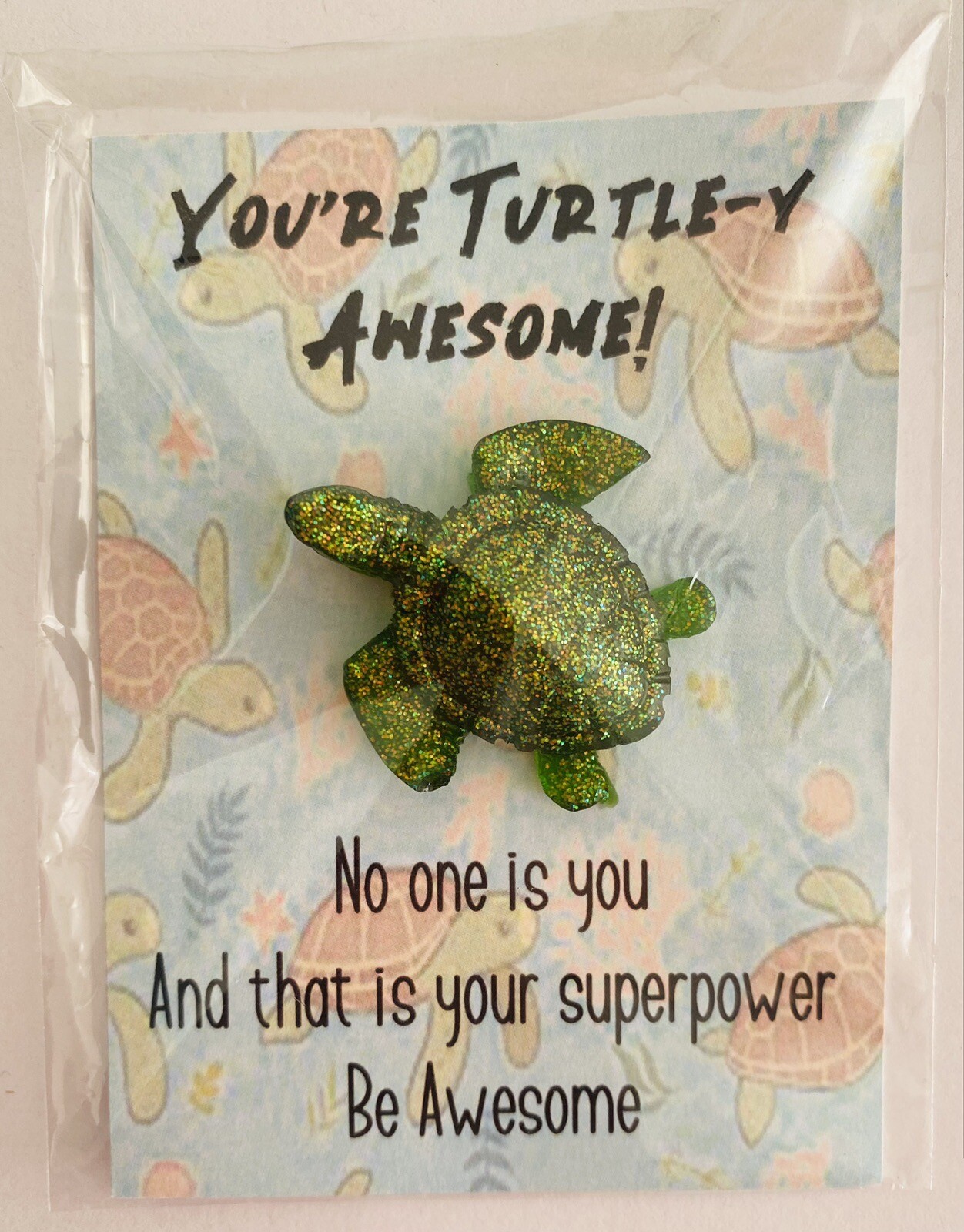 Handmade Resin Turtle Pocket Hug | Keepsake | Token | Personalised Gift ...