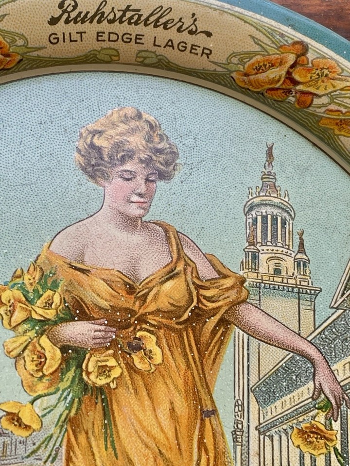 Antique Pre-Provision 1921 Ruhstallers Brewery Sacramento Beer Tip Tray ...