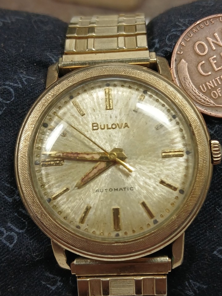 Working Vintage 1969 Nice Bulova "Jet Clipper" 11BLAC Automatic Mens ...