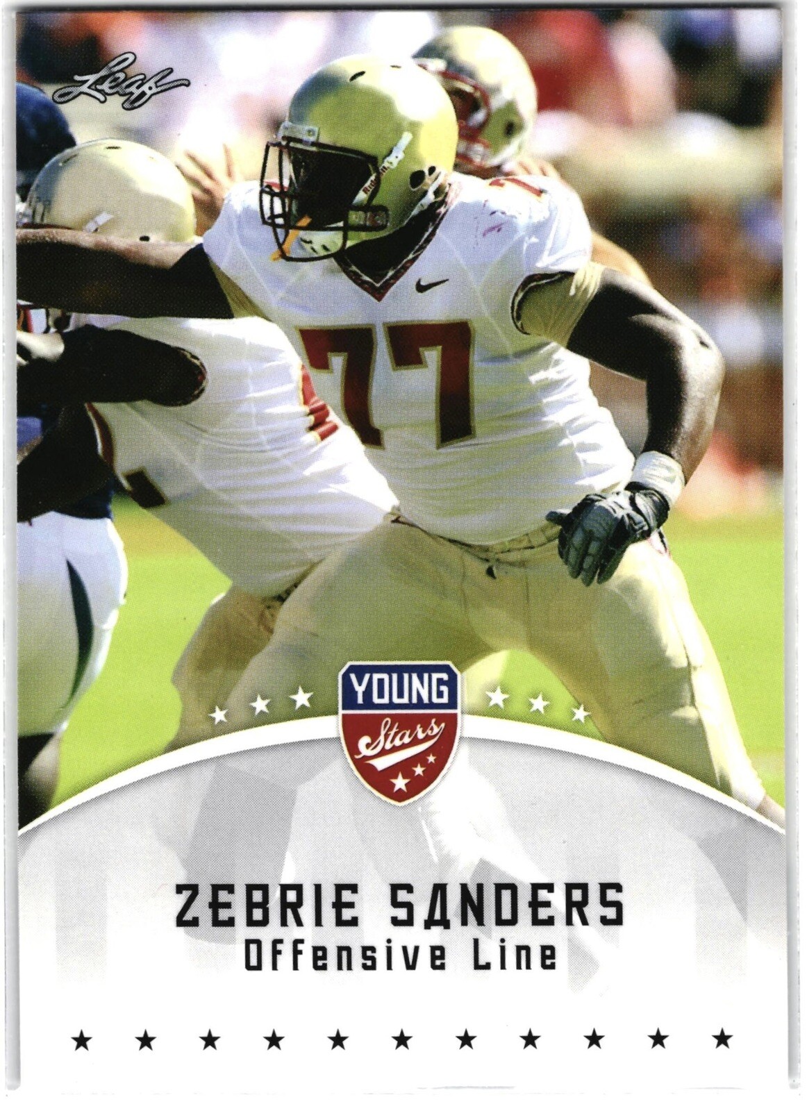 2012 Leaf Young Stars Zebrie Sanders Rookie Florida State Seminoles #91 ...