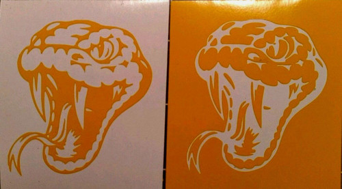 VINYL HIGH HEAT BAKE GUN STENCIL- SNAKE HEAD (3 sets)- For Cerakote ...
