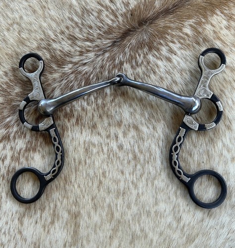 Western Argentine Style Bit 5 1/2” Mouth Barbed Wire Design Engraved ...