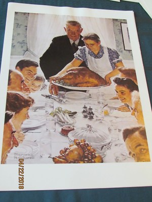 Norman Rockwell FREEDOM FROM WANT - Lot of 4 Prints (1943) FREE ...