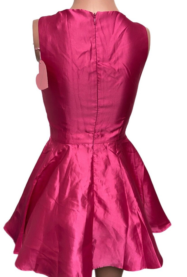 Dollskill Sugar Thrillz Hot Pink Rhinestone Cut Of Full Mini Dress S ...