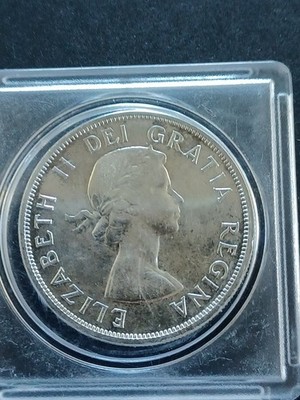 1958 Canadian Silver One Dollar Totem Pole Coin, .800 Fine Silver ...