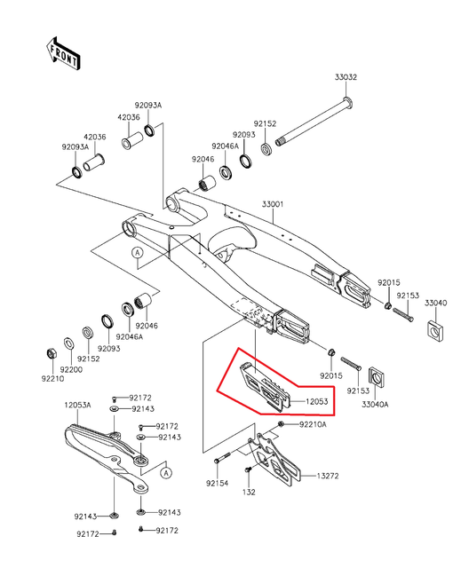 KAWASAKI 12053-0125 GUIDE-CHAIN for sale online | eBay