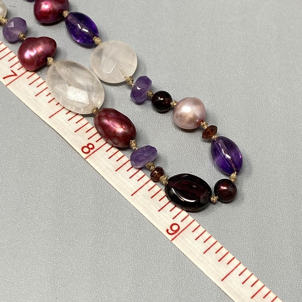 Sundance Catalog Necklace Peyote Bird Amethyst Rose Quartz Pearl ...