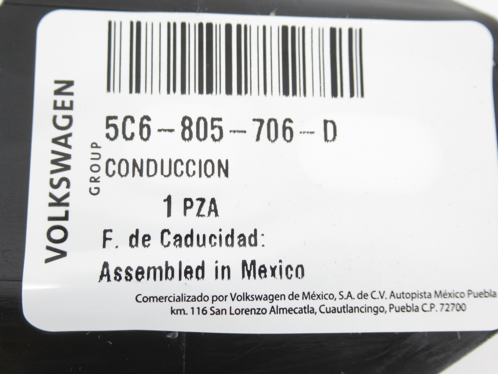 Genuine OEM VW 5C6-805-706-D Upper Center Radiator Core Support 2011 ...