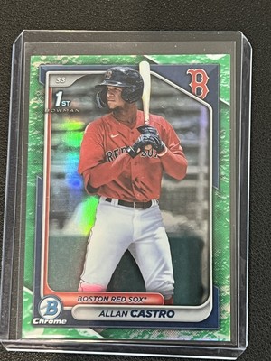 2024 Bowman Baseball ALLAN CASTRO 1st Bowman Chrome Green Lunar #BCP-14 ...