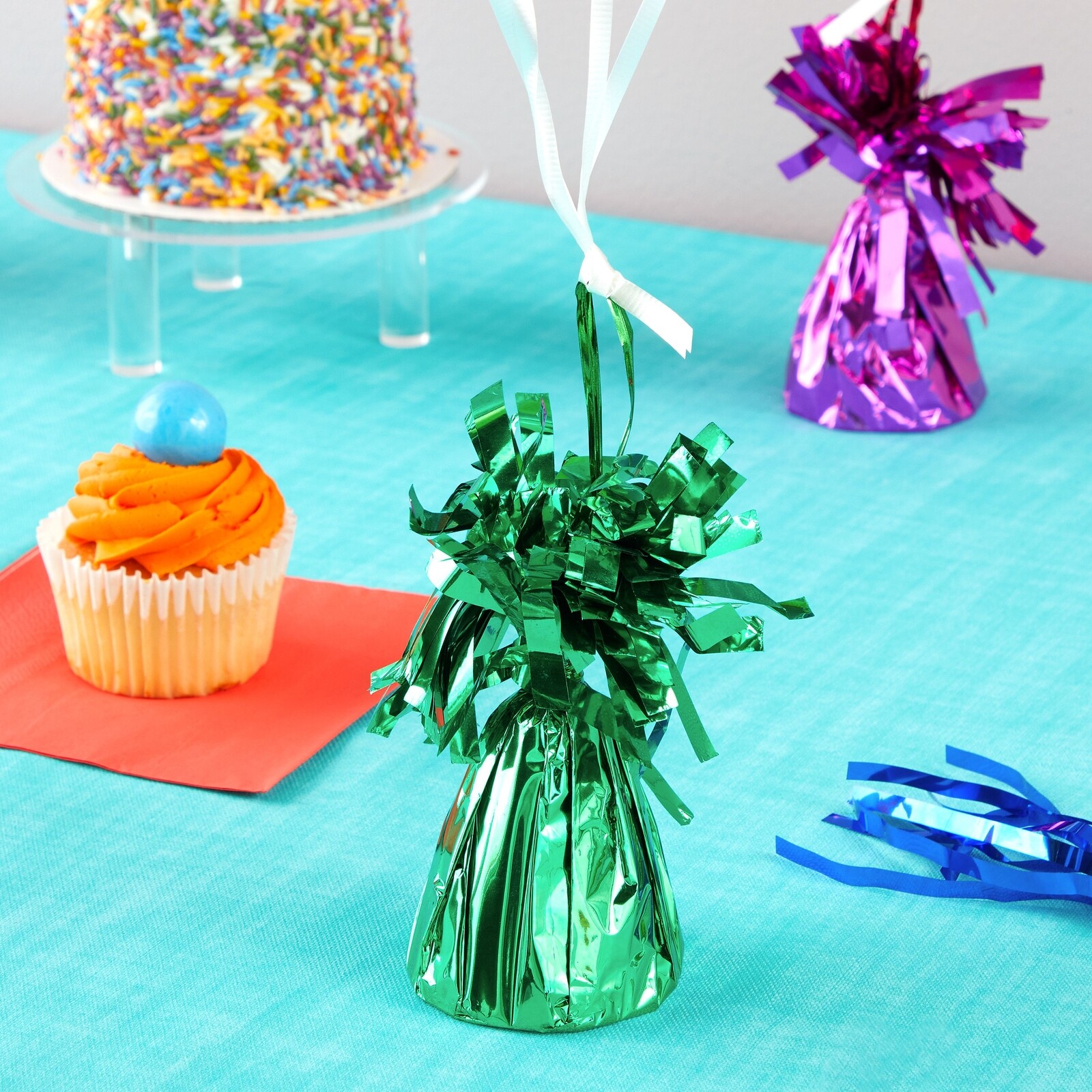 12 Pack Foil Balloon Weights for Birthday Party Decorations 6 Colors,2 ...