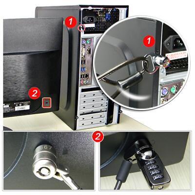 PC Computer Hosting Chassis Security Lock Hardware with Key Accessories ...