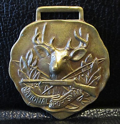 National Sportsman Magazine Whitetail Buck Deer Gun Rod Watch Fob Lyons ...