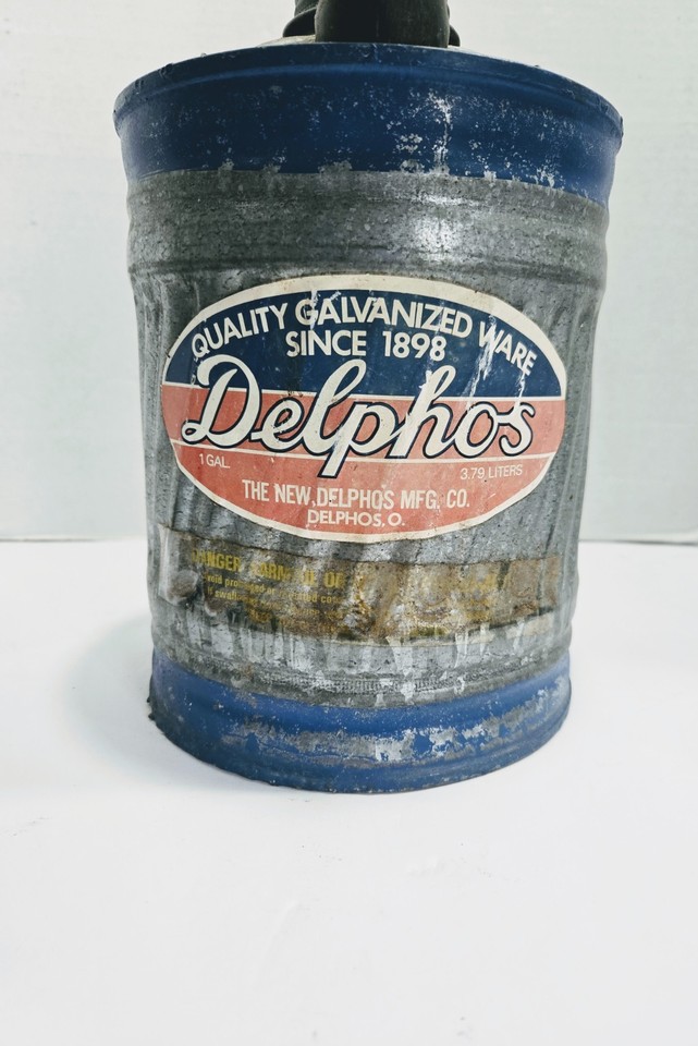 Vintage Delphos Galvanized Gasoline / Kerosene Can, Original 2 Gallon | eBay