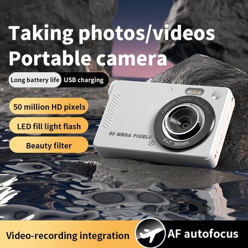 50 Megapixel 4K Digital Camera Portable Vlogging with 16X Zoom and 2 8 ...