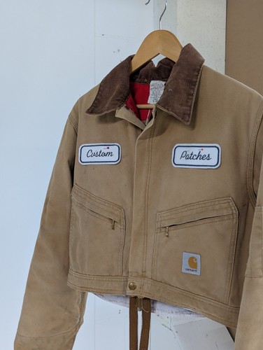 Personalised Sew-On Name Patch – White / Black Stitch – Custom Text ...