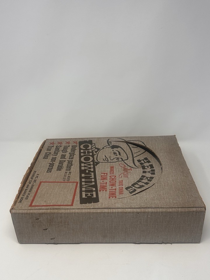 Jackson China Chow Time Set NIB Roundup Cup Ranch Bowl Western Cowboy ...