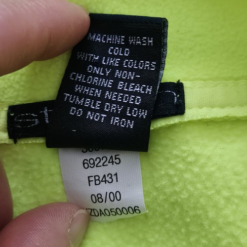 Vintage Gap Stretch Y2K 00s Neon Quarter-Zip Fleece Sweater, Made in ...