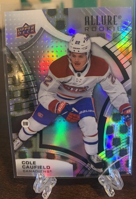 21-22 Upper Deck Allure Cole Caufield NHL Shield Parallel Rookie Card ...