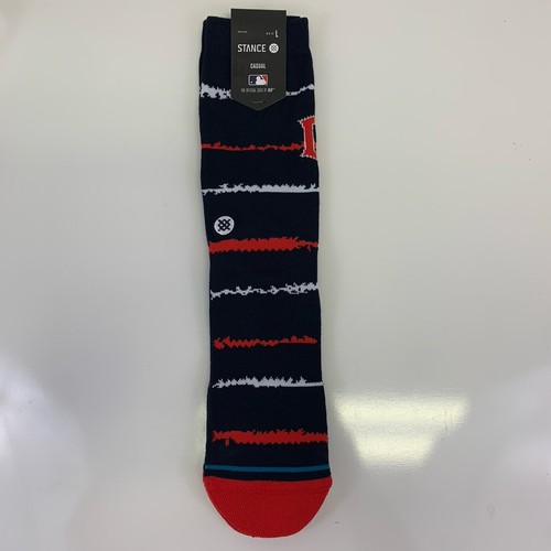 Stance Adult Blue Red Crew Cotton MLB Baseball Cleveland Chalk Socks Sz ...