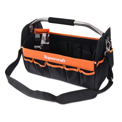 Supercraft 430mm Tool Bag Portable Storage Toolkit BLK/ORNG Heavy Duty ...