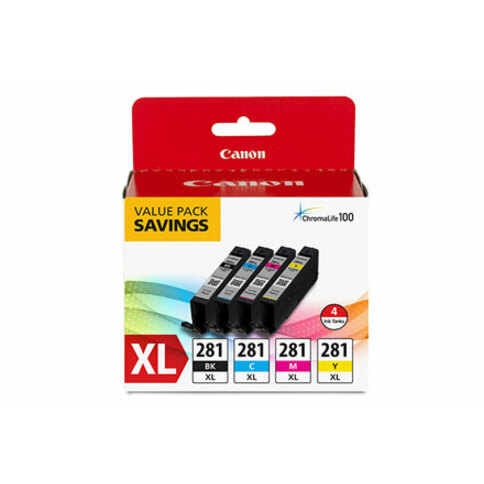 Canon CLI-281 XL Original Ink Cartridge Value Pack - Black, Cyan ...