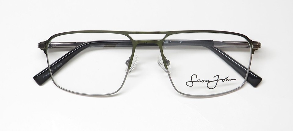 NEW SEAN JOHN 5165 EYEGLASS FRAME FULL-RIM 56-17-150 MENS 318 METAL ...
