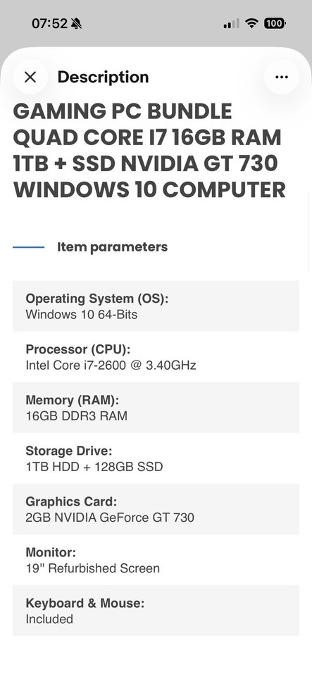 Gaming PC (no Accessories) | eBay UK