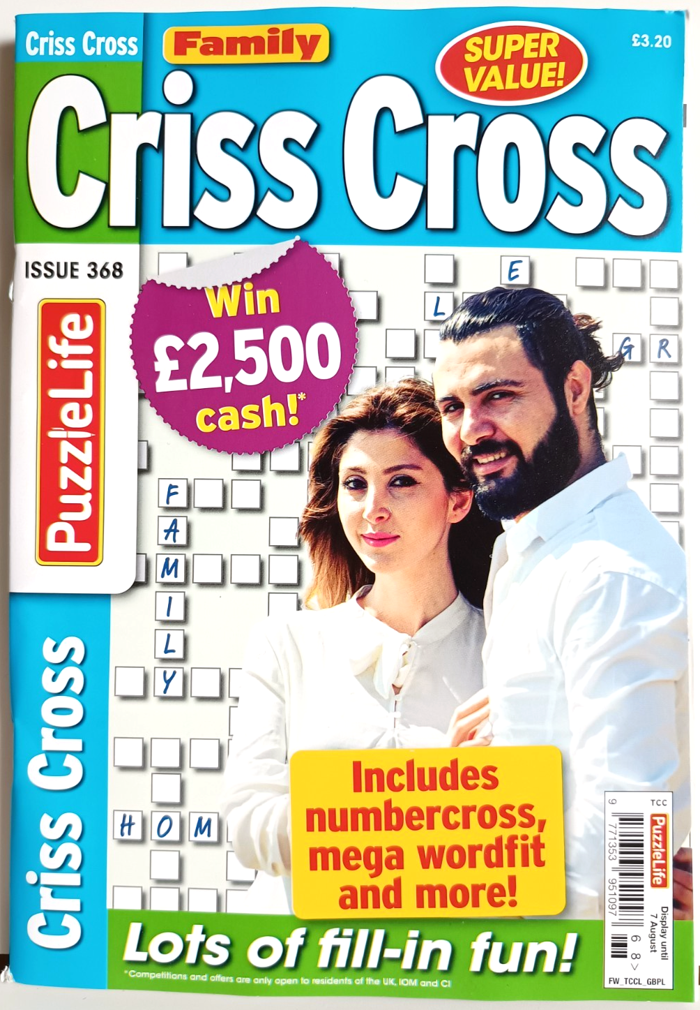 CRISS CROSS FAMILY CRISS CROSS PUZZLE BOOK ISSUE NO.368 P&P INCL. NEW ...