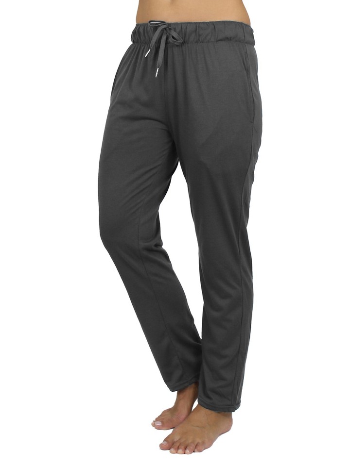 Womens Loose Fit Lounge Pants Sleep Gym Active Pajama Sweatpants Soft ...
