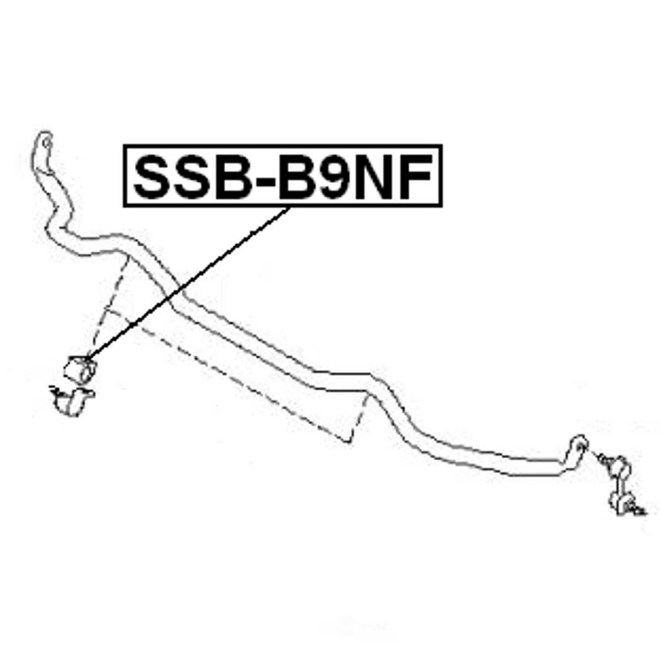 Suspension Stabilizer Bar Bushing-Base Febest SSB-B9NF fits 08-09 ...