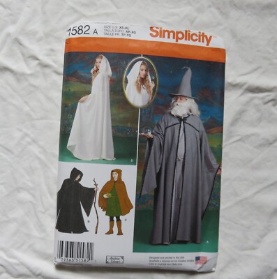 Simplicity 1582 Wizard / Grim Reaper Teen & Adult Costume Pattern XS-XL ...