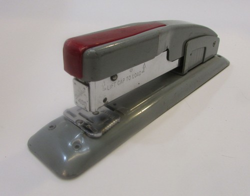 Vintage 1960's Swingline 400 USA Gray Steel School Office Desktop Paper ...