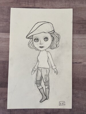 Blythe Doll Original Drawing Offered By Artist Karina Riebel Signed | eBay