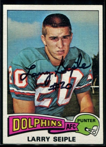 LARRY SEIPLE Signed 1975 Topps Football AUTO Authentic Autograph ...