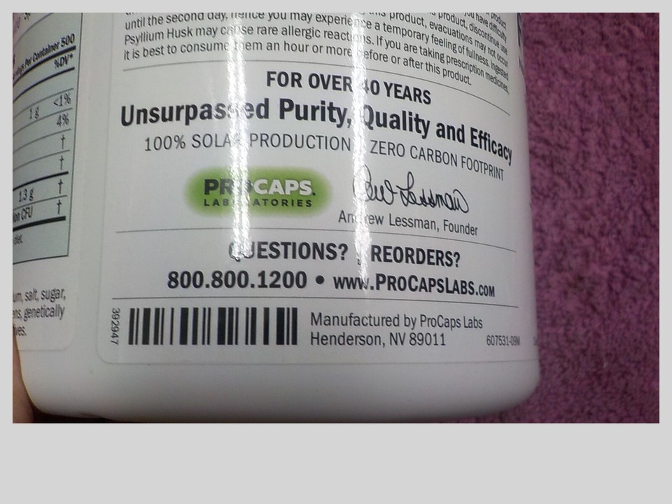 New. Sealed. ANDREW LESSMAN Fibermucil 1000 Capsules 08-30-25 | eBay