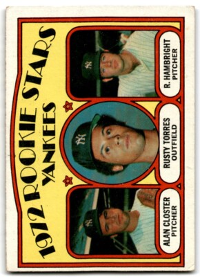 1972 Topps Yankees Rookies - Alan Closter/Rusty Torres/Roger Hambright ...